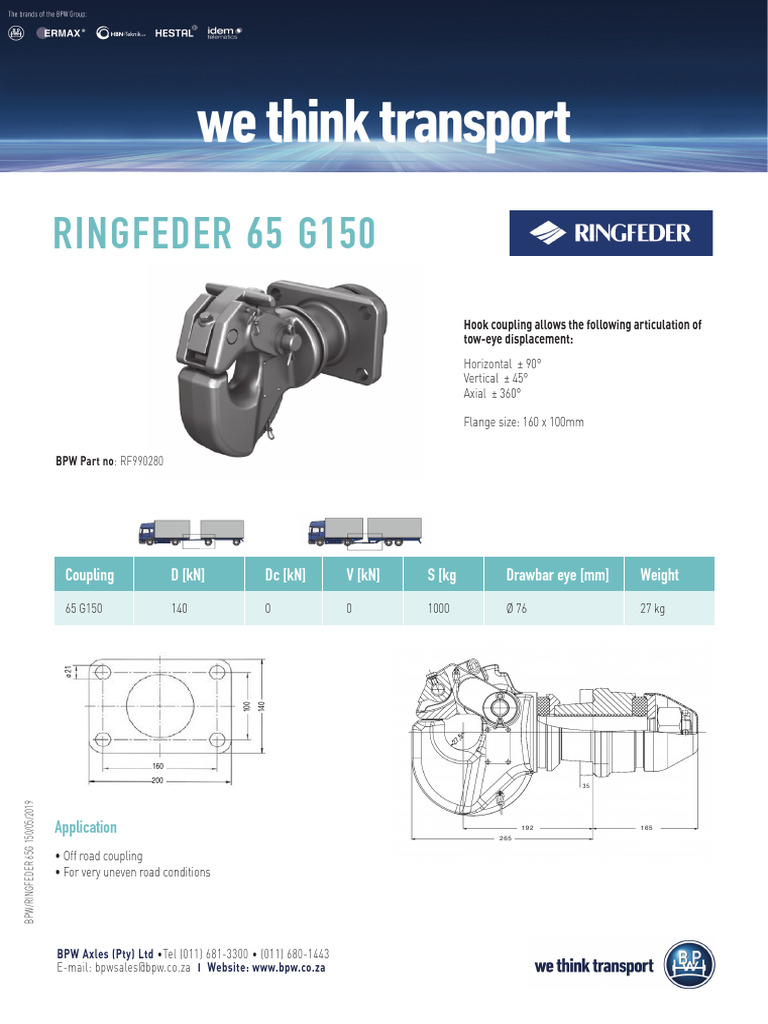 3273 Ringfeder Type 65G Data Sheet | PDF