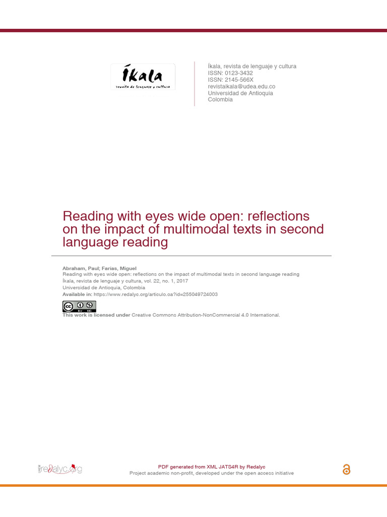 Multimodal Texts in Second Language Reading | PDF | Second Language ...