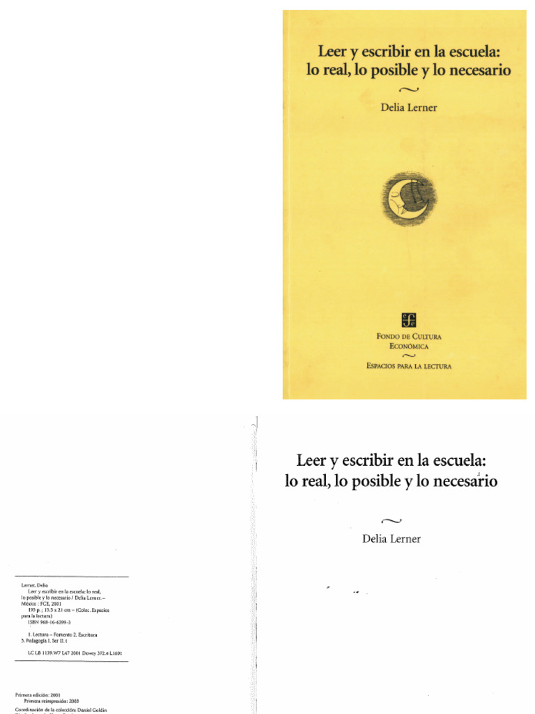 LERNER, - D. (2001) Leer - y - Escribir - en - La - Escuela | PDF