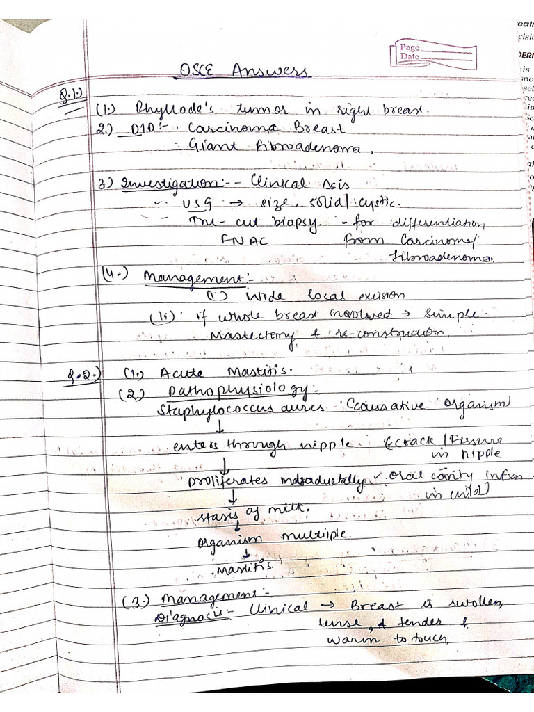 Surgery OSCE Ansr | PDF