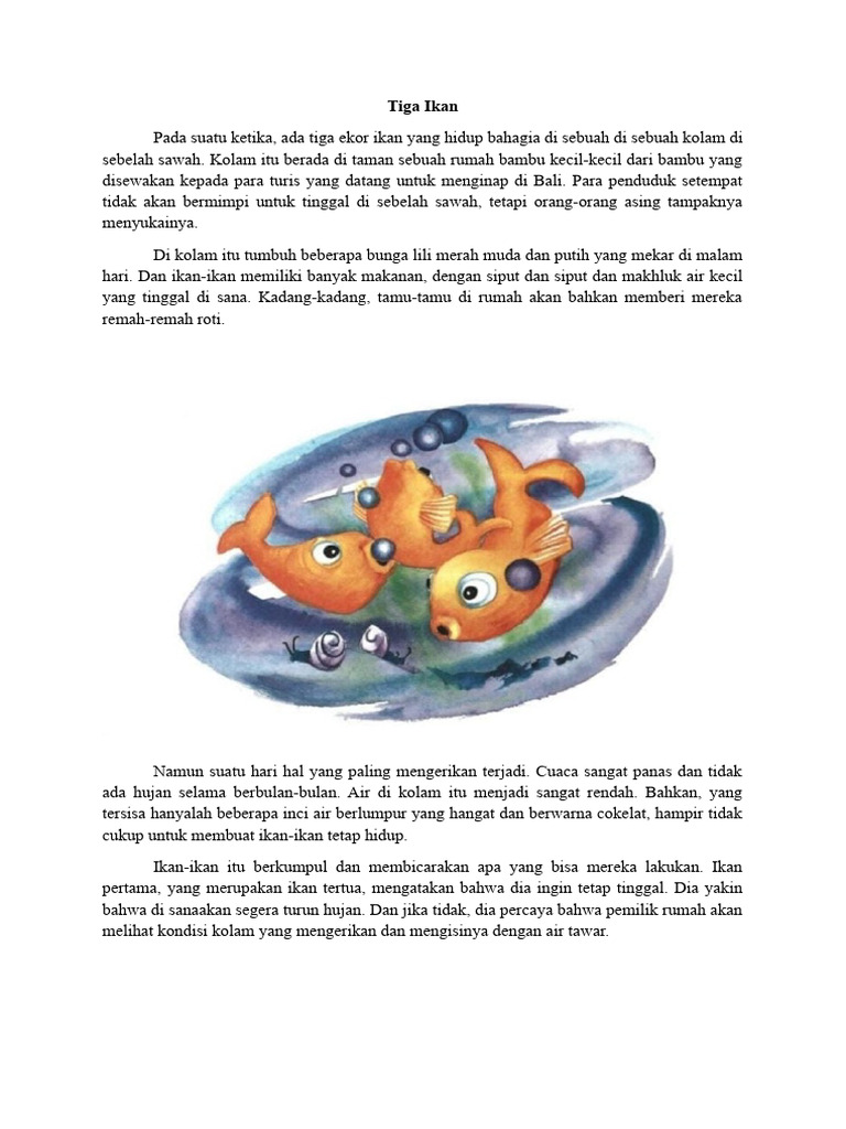 Tiga Ikan dan Lompatan Berbahaya | PDF | Griya & Taman