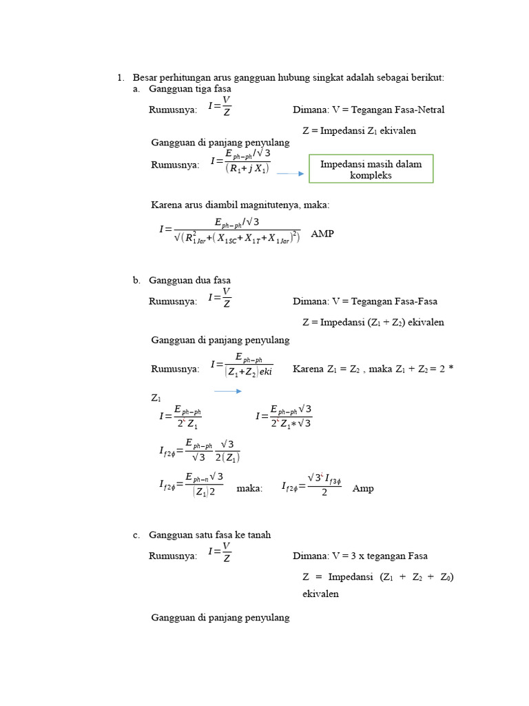 Rumus Arus Gangguan | PDF