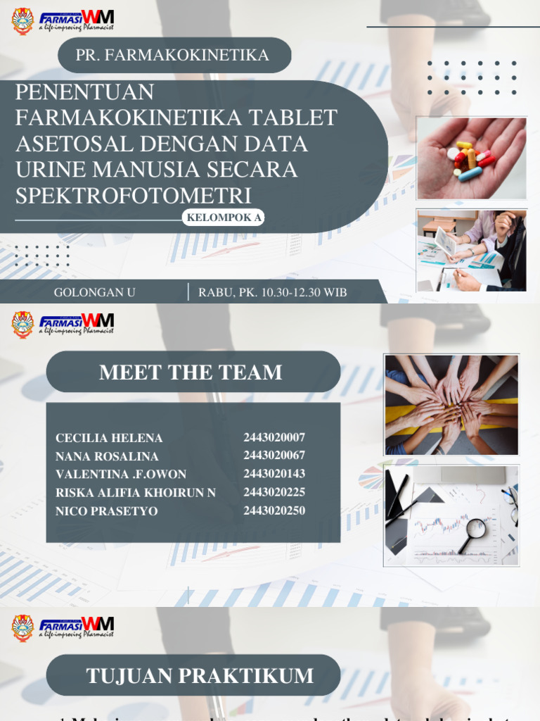 Pr. Farmakokinetika: Penentuan Farmakokinetika Tablet Asetosal Dengan ...