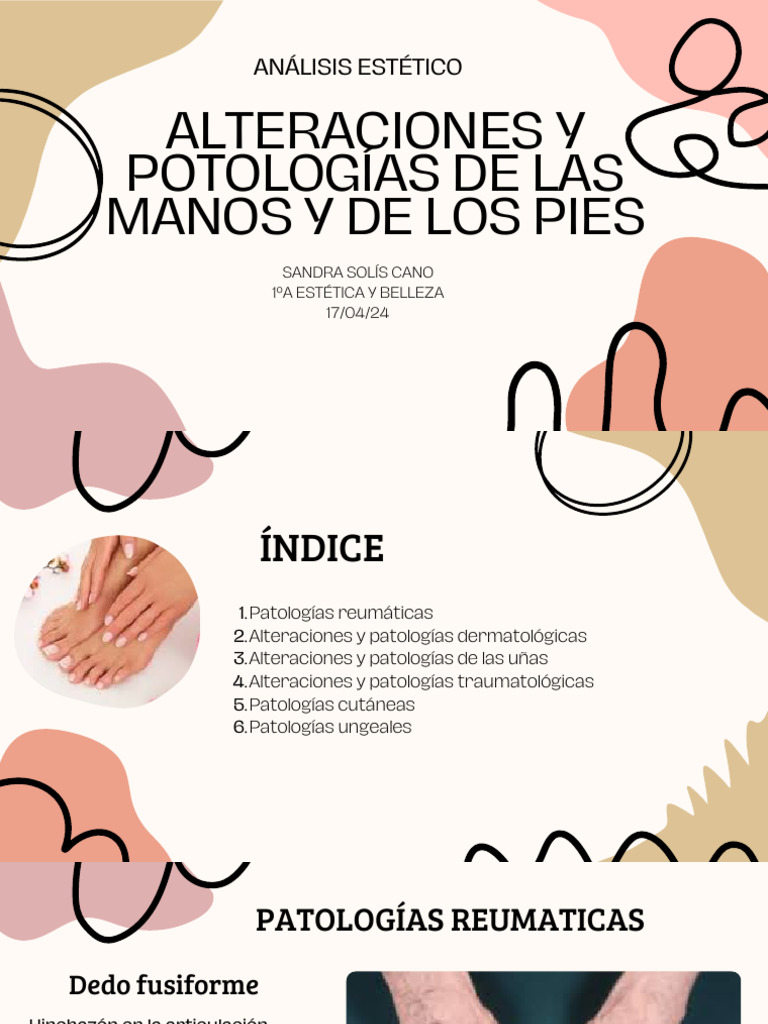 Patologías de Manos y Pies | PDF | Clavo (anatomía) | Pie