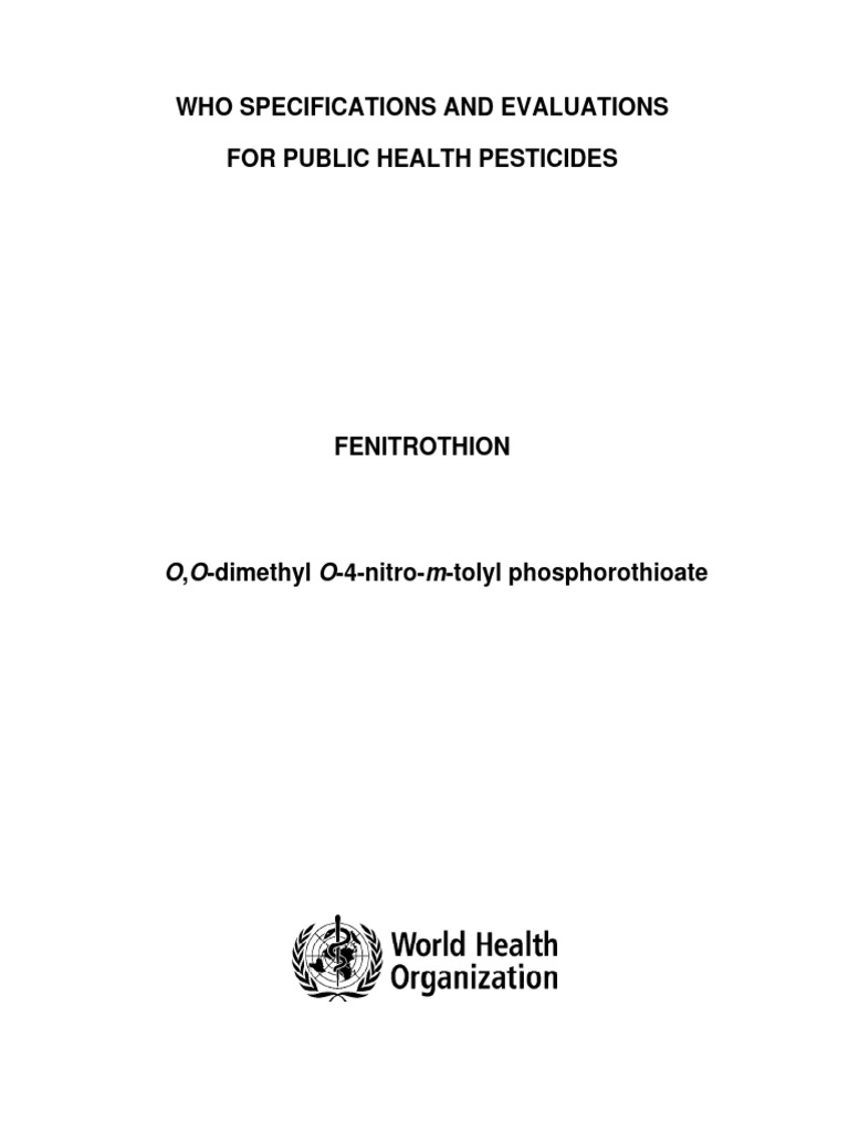 World Health Organization Fenitrothion | PDF | High Performance Liquid ...