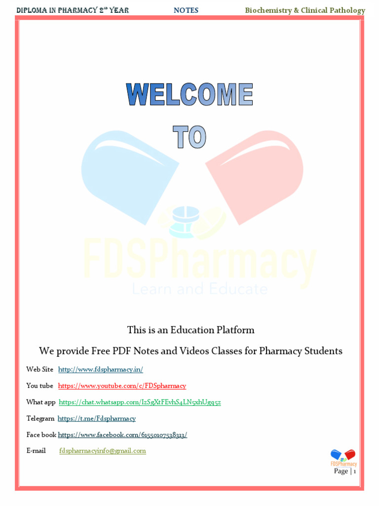 Biochemistry Clinical Pathology CH 12 Organ Function Tests Notes | PDF ...