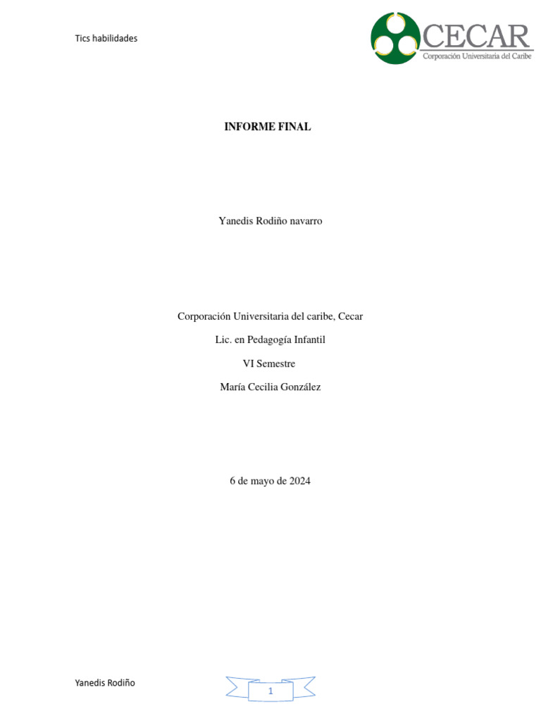 INFORME FINAL Del Formulario | PDF | Enseñando | Escuelas