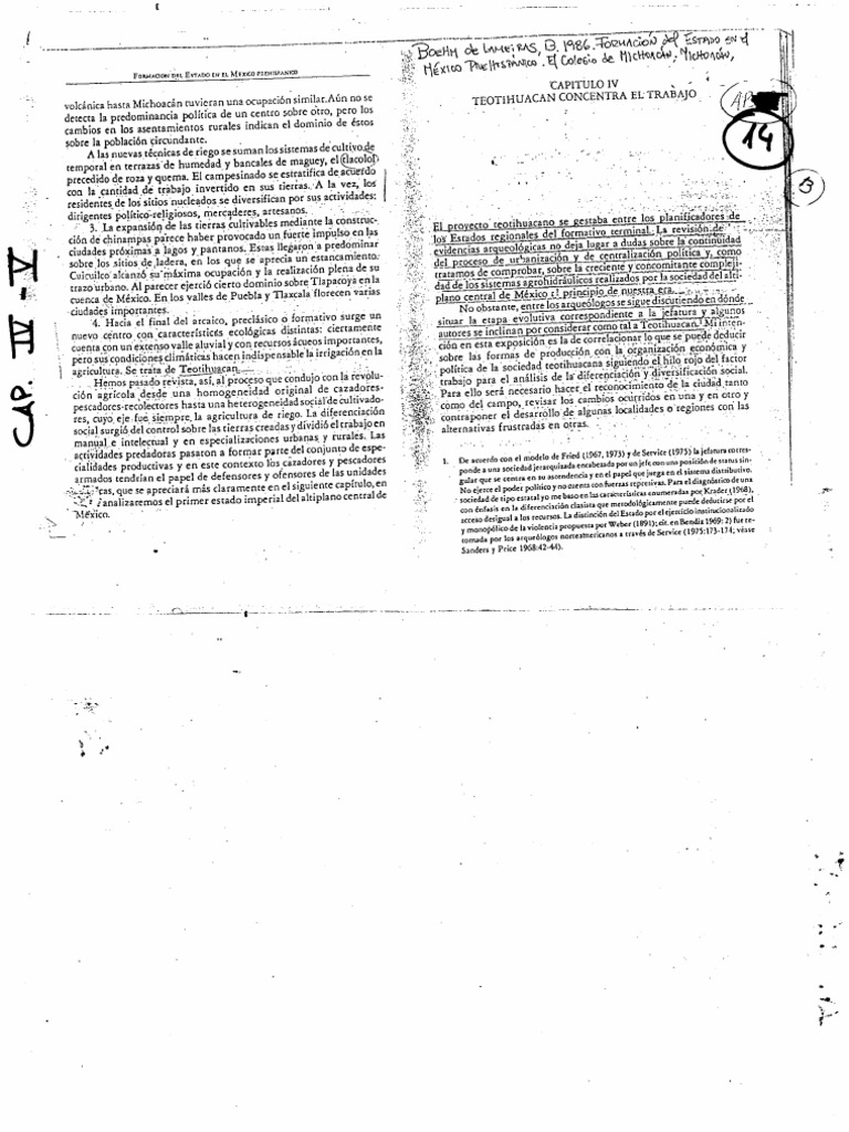 Boehm de Lameiras - Teotihuacan Concentra El Trabajo | PDF