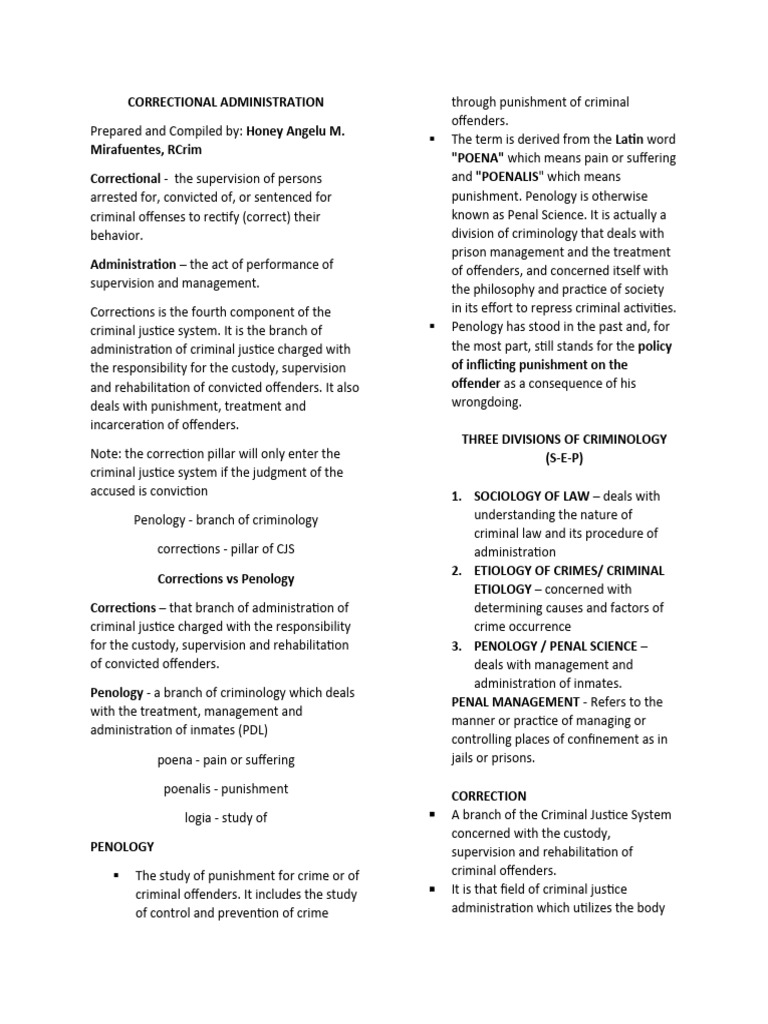 Correctional System Overview | PDF | Crimes | Crime & Violence
