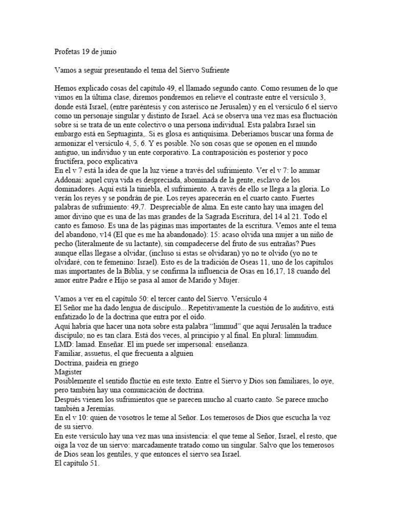 Profetas 19 de Junio | PDF | Creencia religiosa y doctrina | Contenido bíblico