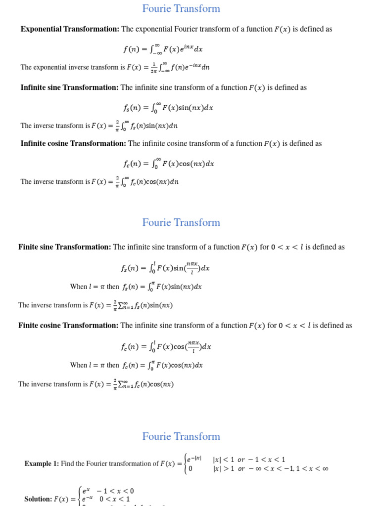 Fourier Transform Techniques Explained | PDF | Special Functions | Harmonic Analysis
