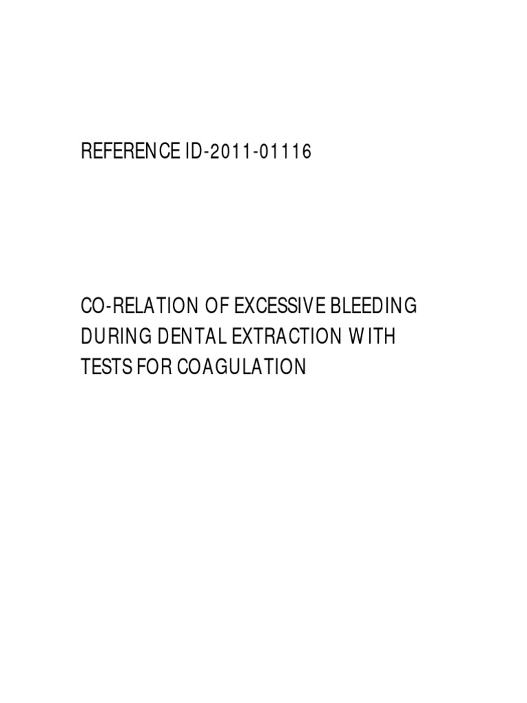 Icmr Final Project | PDF | Bleeding | Coagulation