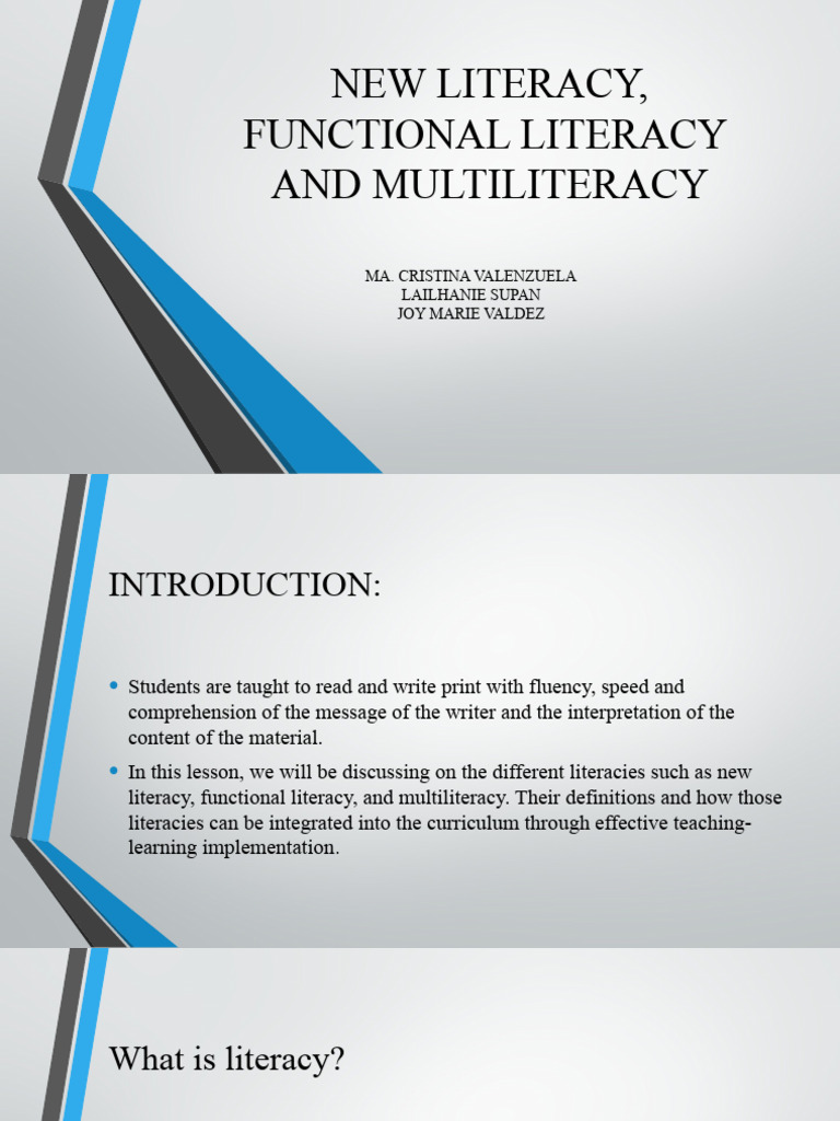 New Literacy Functional Literacy | PDF | Literacy | Information And ...