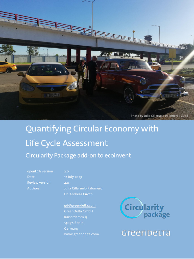 Circularity Package for ecoinvent LCA | PDF | Life Cycle Assessment ...