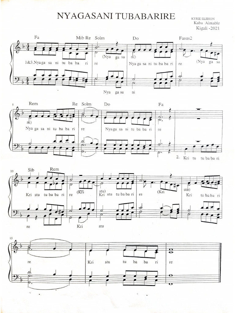 Kyrie Tubarire Aimable KABA | PDF