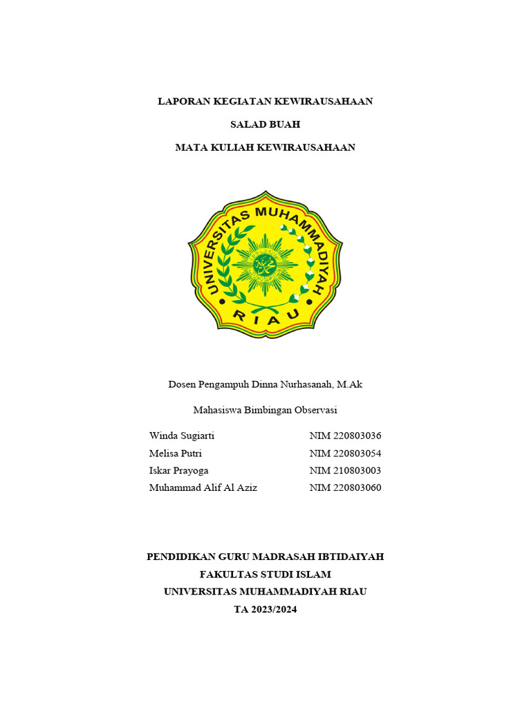 Laporan Kwu Kel 4 Pgmi | PDF