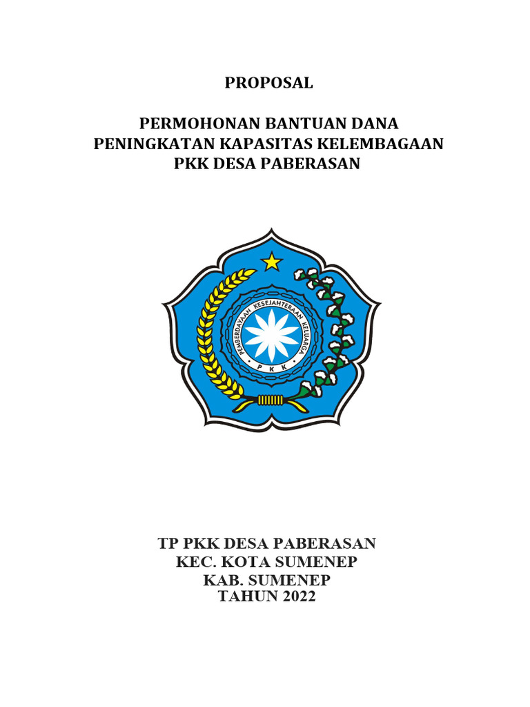 CONTOH PROPOSAL PKK Desa | PDF