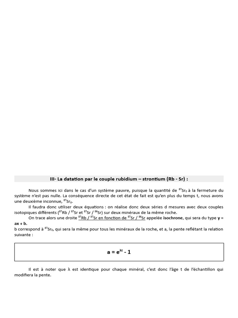 Datation Rb-Sr des Granites et Gneiss | PDF | Granit | Géologie