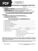 CHED CAV Requirements and Form Guide | PDF | Privacy | Government