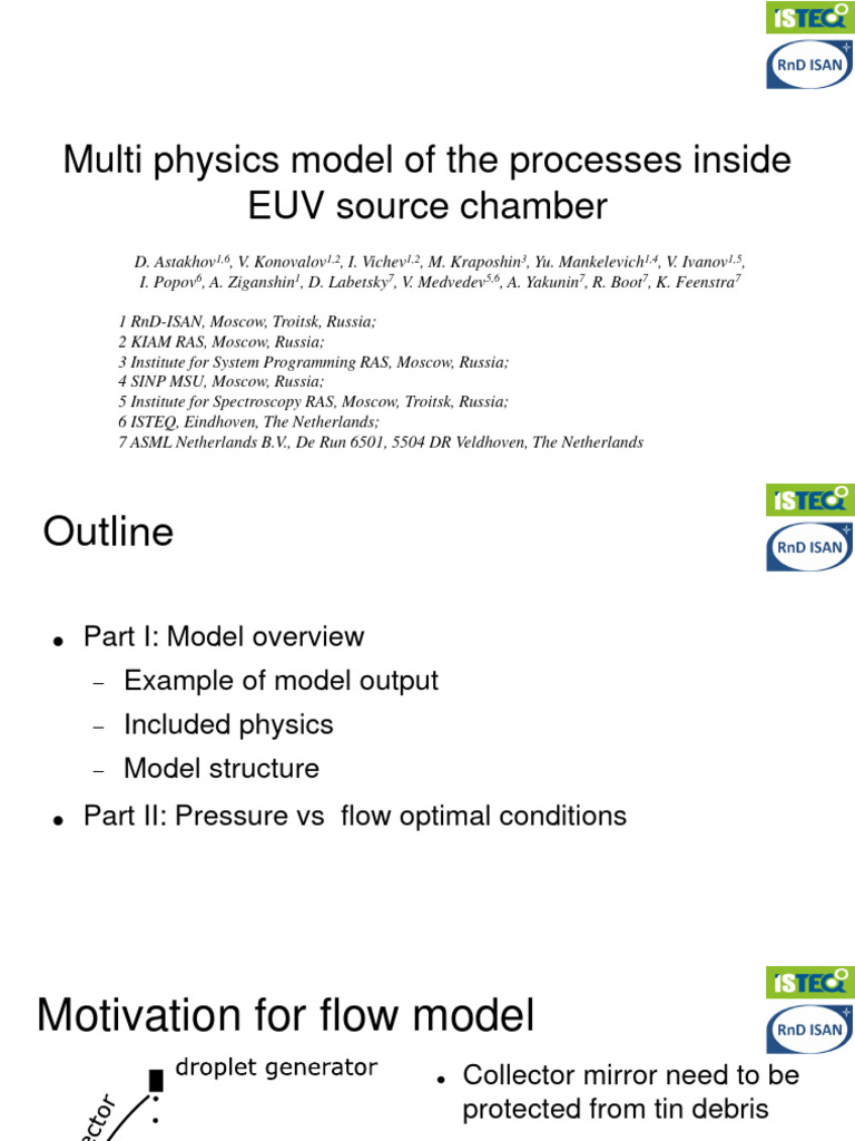 Multi Physics Model of the Processes Inside | PDF | Computational Fluid Dynamics | Plasma (Physics)