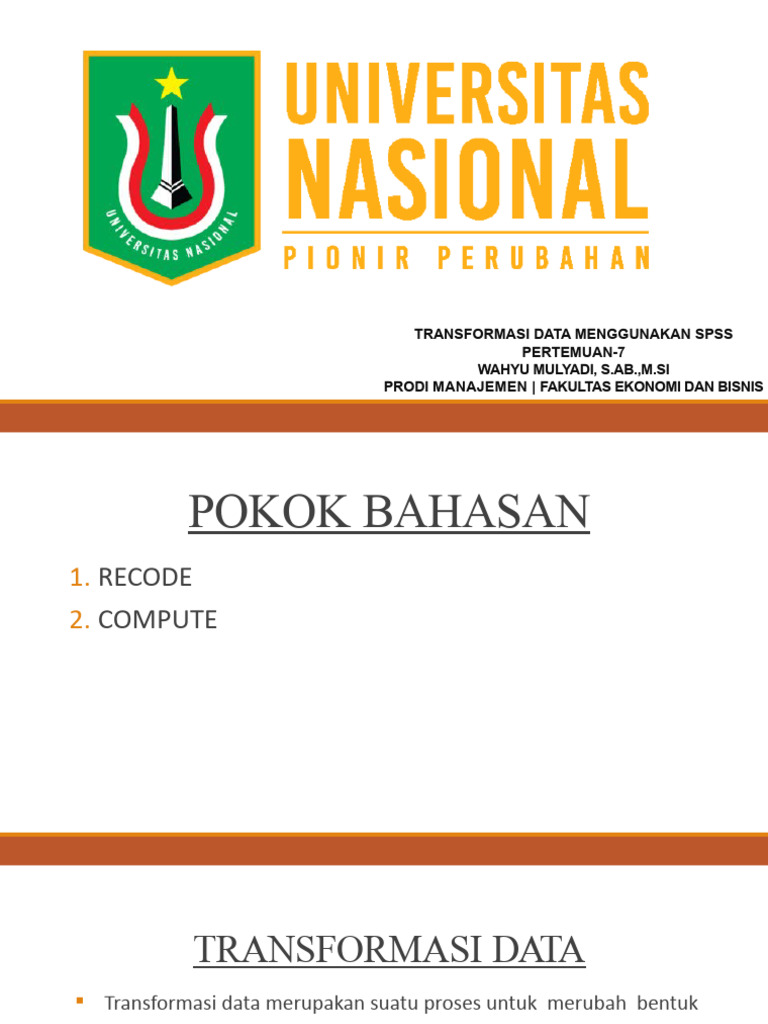 Transformasi Data SPSS | PDF | Komputer