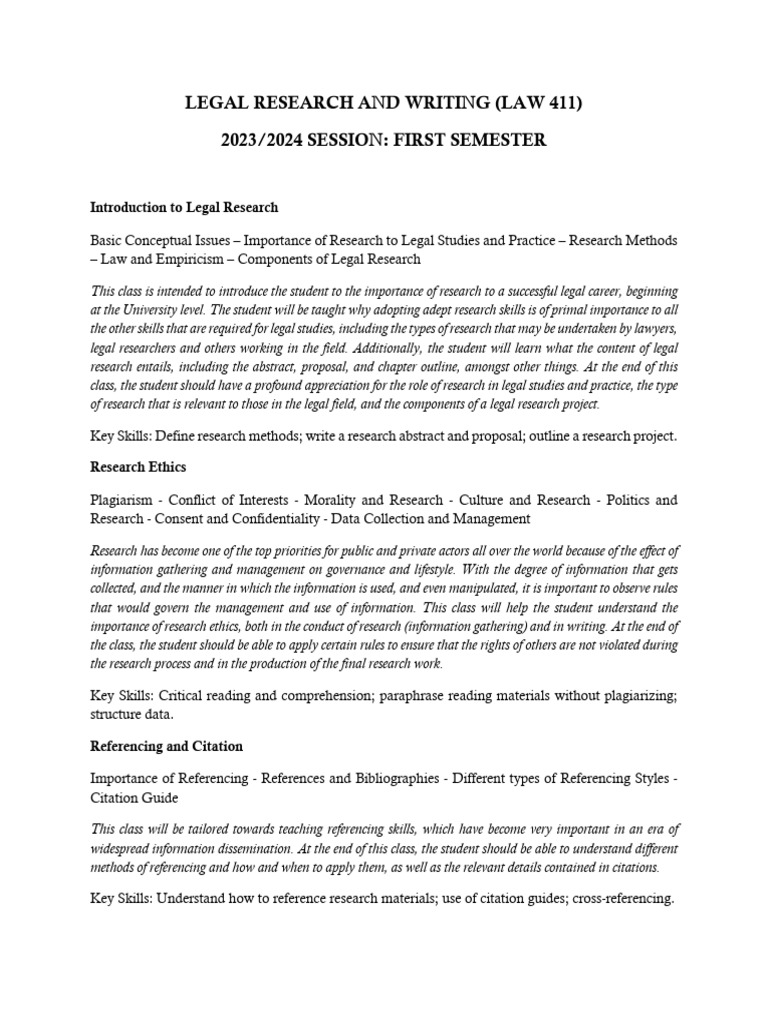 Outline and Teaching Guide | PDF | Punctuation | Citation