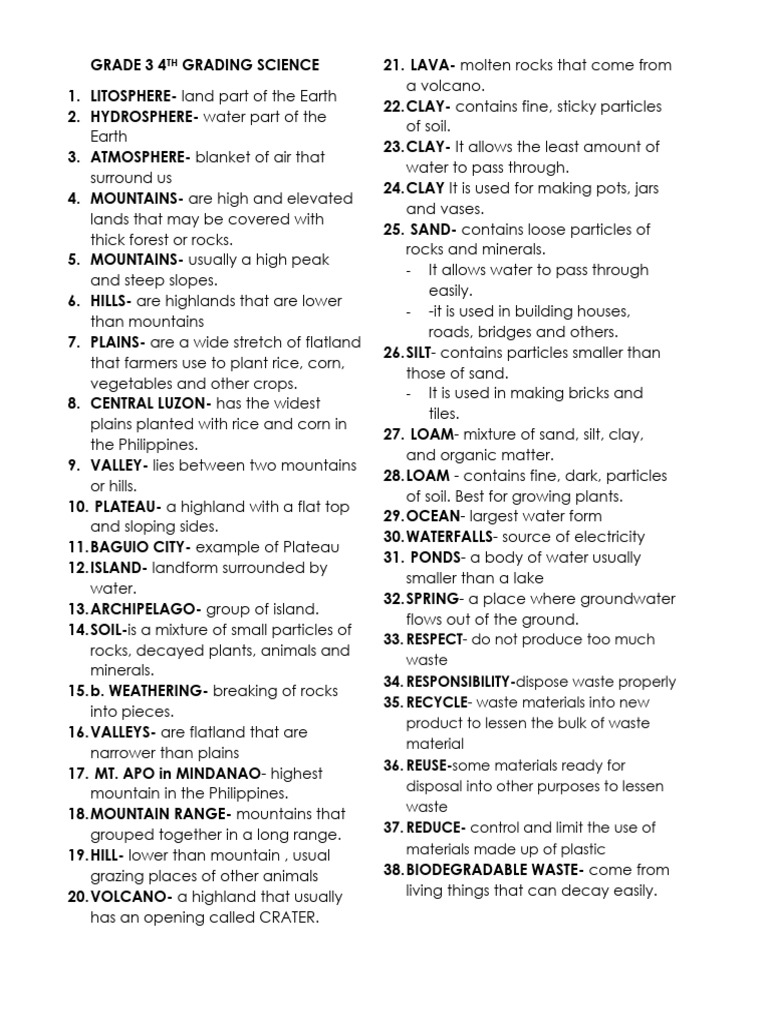 Grade 3 Science: Earth and Environment | PDF | Sun | Sky