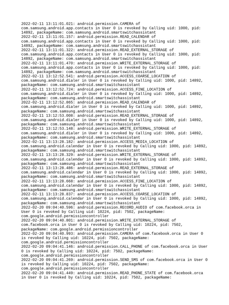 Perm Debug Info | PDF | Android (Operating System) | Software