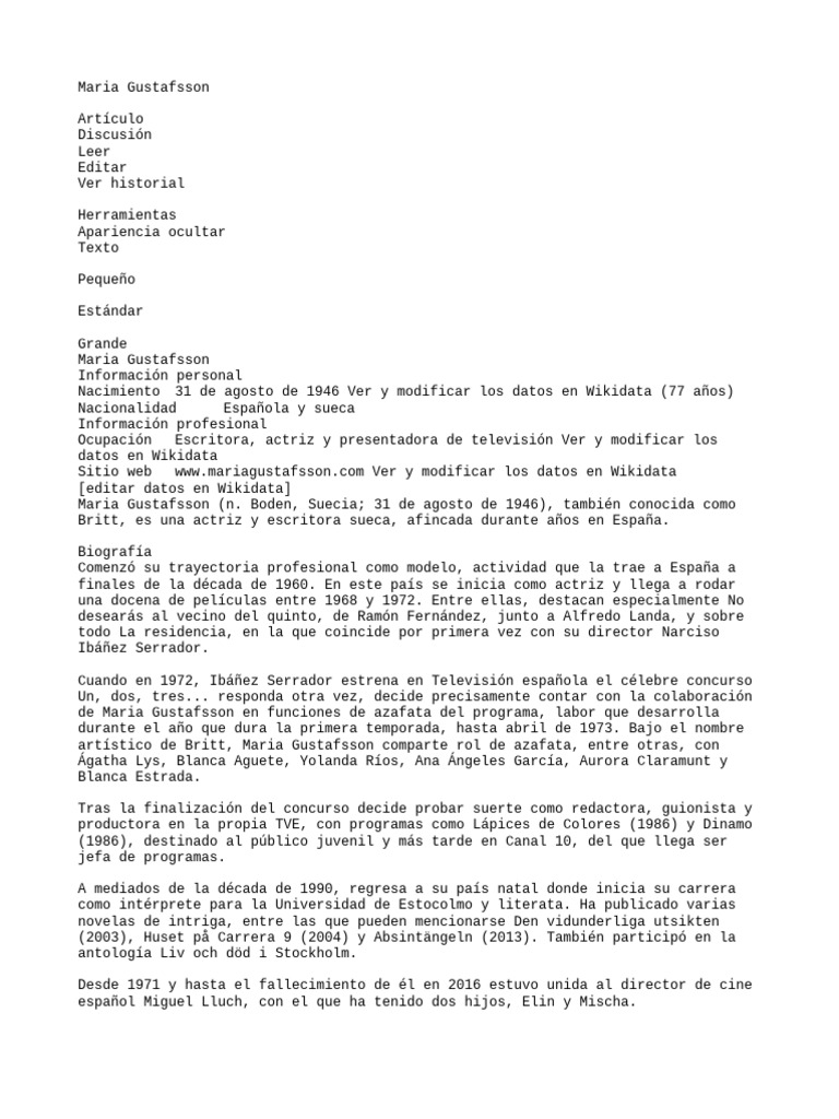 Maria Gustafsson | PDF | Clásicos