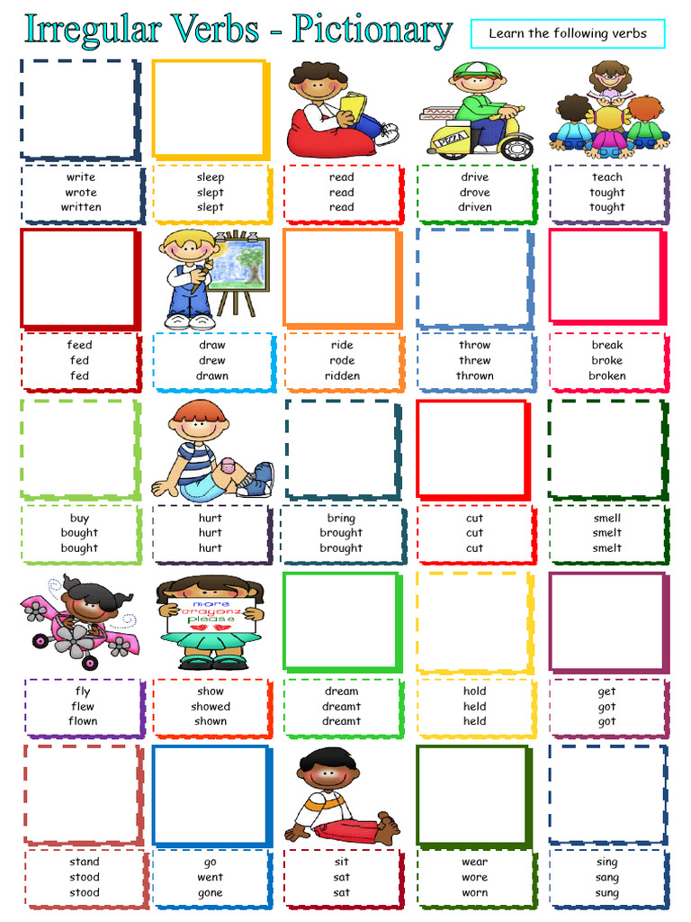 Irregular Verbs Picture Dictionaries - 73527 | PDF | Linguistic ...
