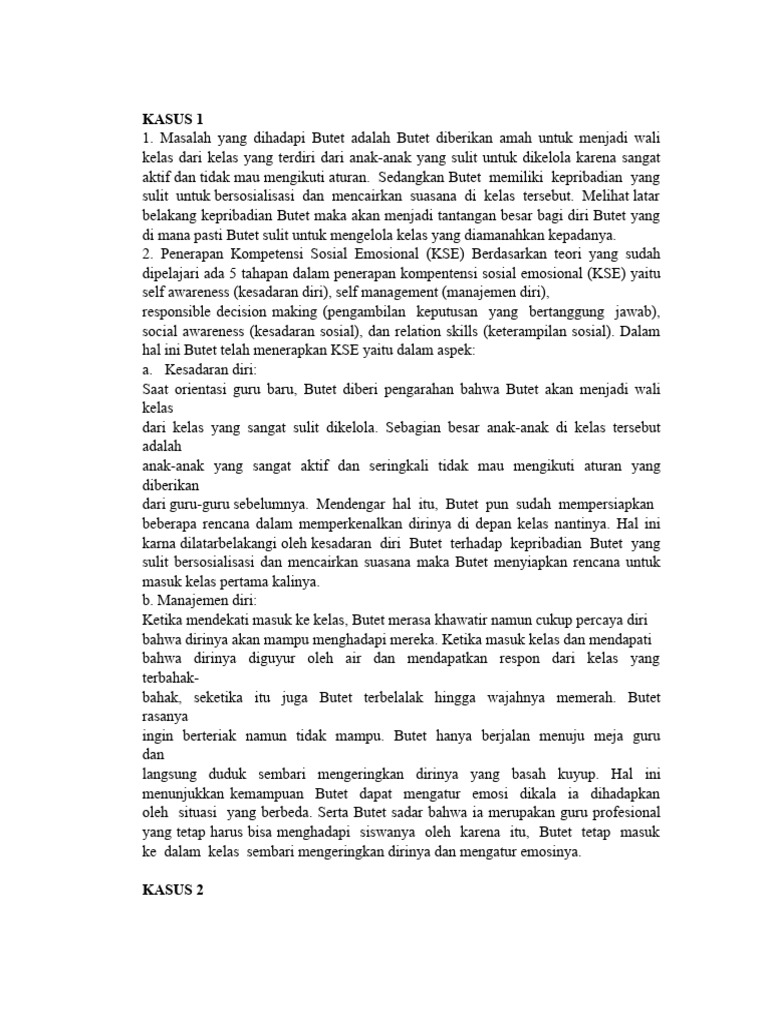 Kasus 1 | PDF | Pengembangan Diri