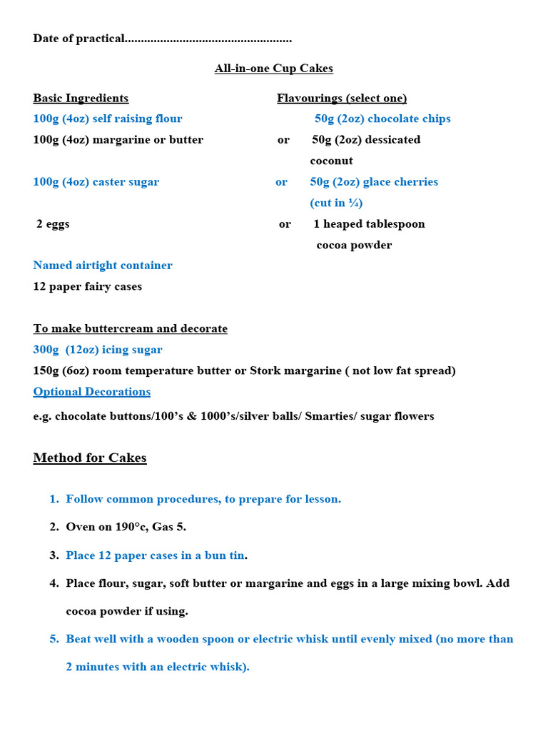 All in One Cakes Buttercream | PDF | Cakes | Foods