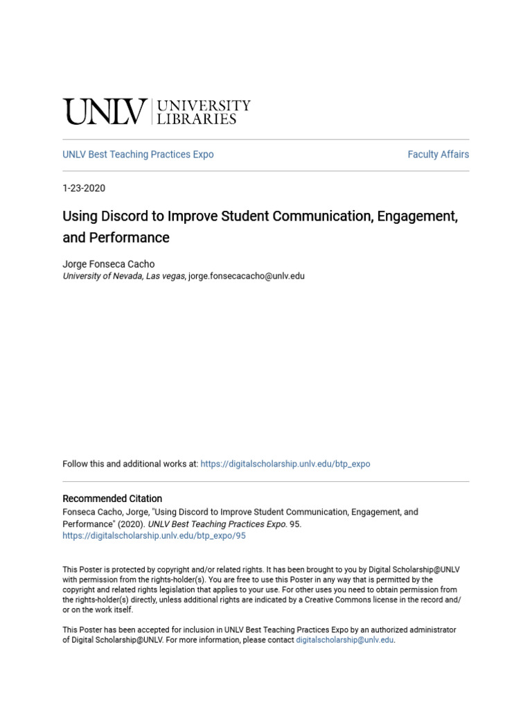 Using Discord To Improve Student Communication Engagement and P | PDF ...