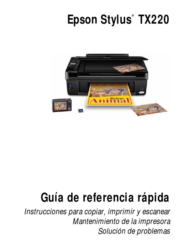 Manual Epson Tx220 | PDF | Impresora (Computación) | Point and Click