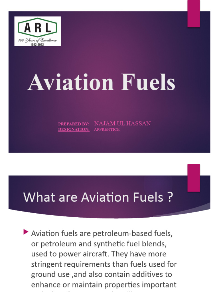 Aviation Fuels Presentation | PDF | Jet Fuel | Kerosene