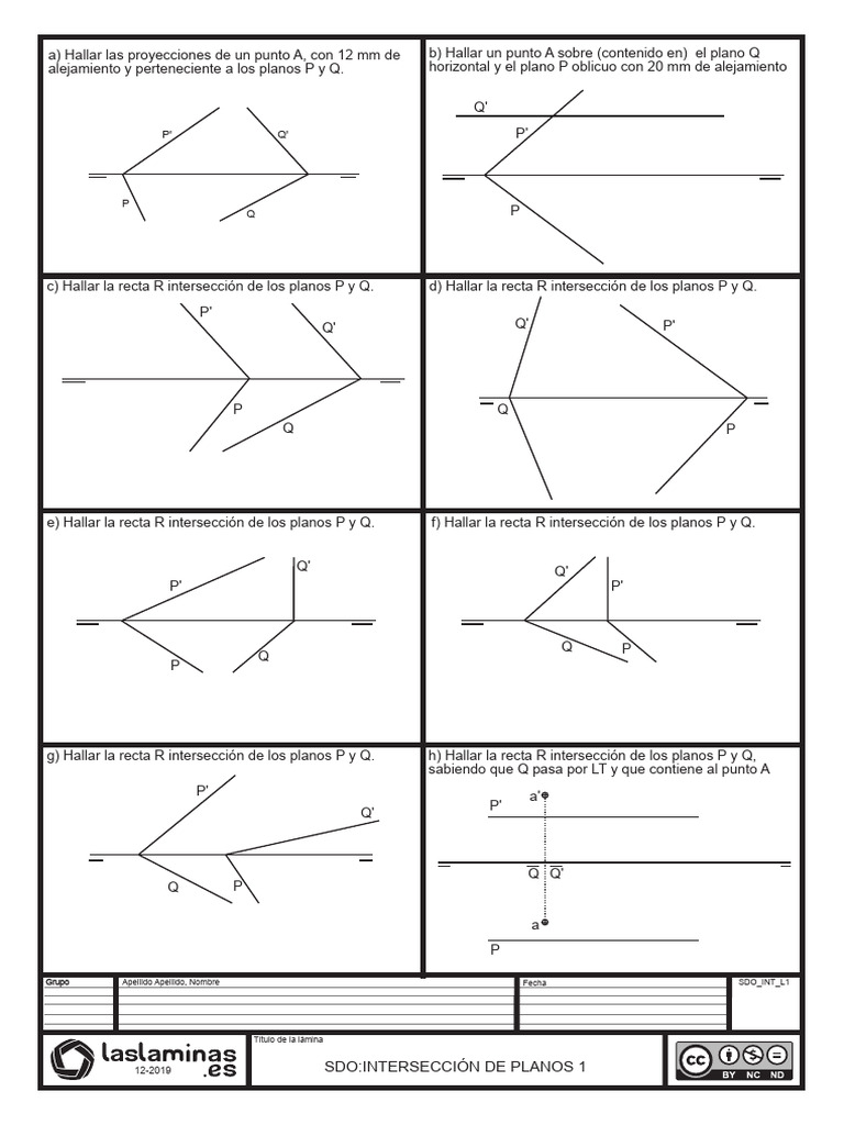 Intersecciones Laminas | PDF | Geometría euclidiana | Geometria clasica