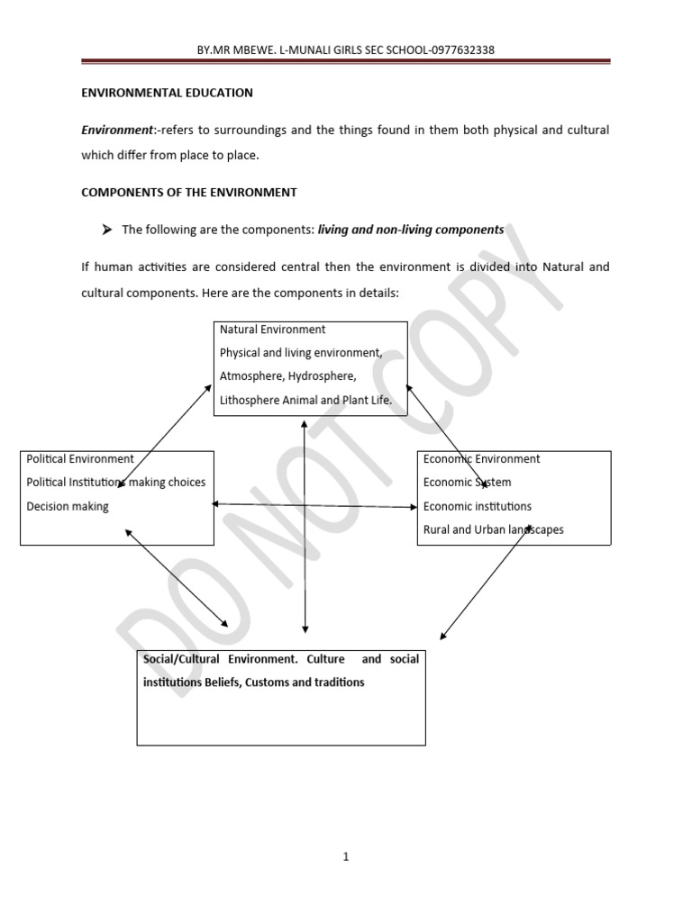 Environmental Education Notes | PDF | Biodiversity | Conservation Biology