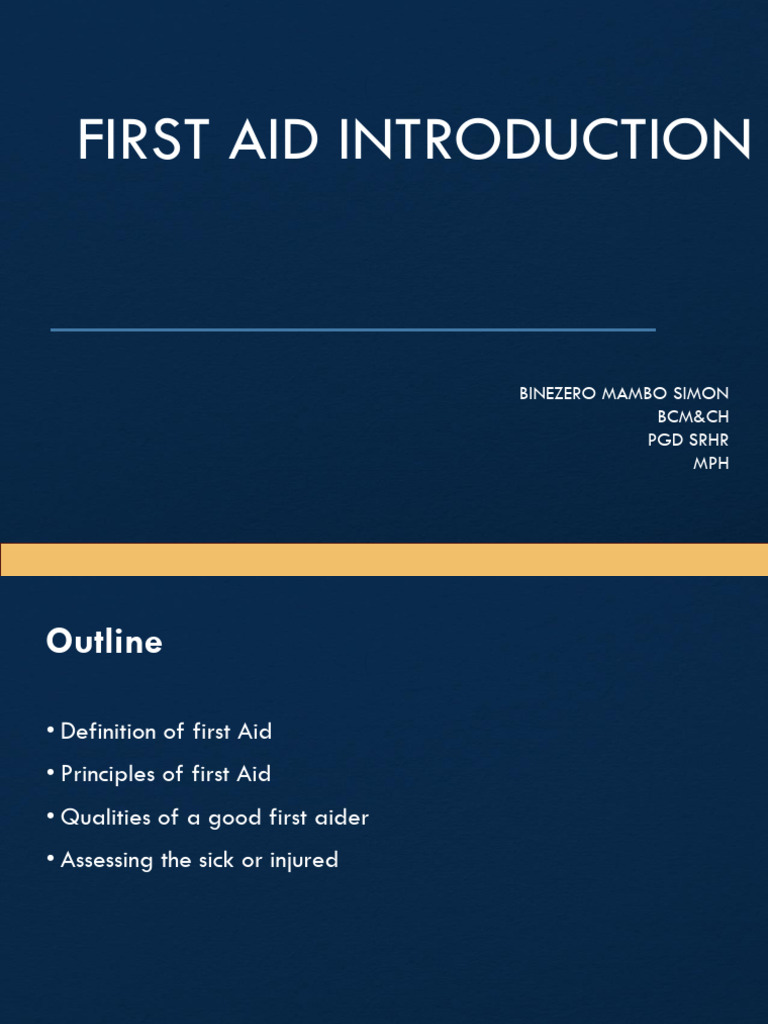 First Aid Introduction | Download Free PDF | First Aid | Emergency ...