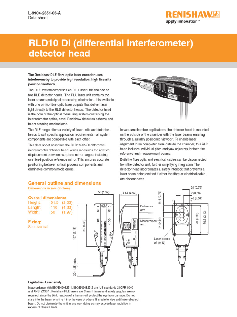 RLD10_DI_(differential_interferometer)_detector_head | PDF ...
