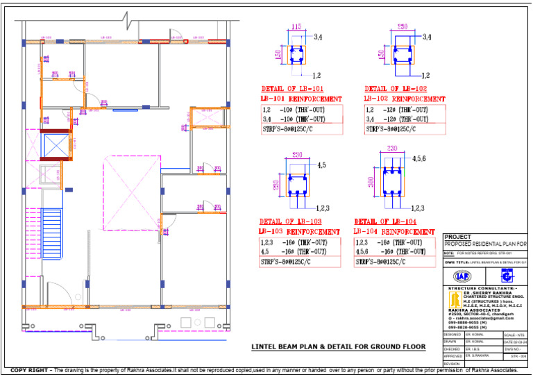 Ground Floor Lintel Beam Plan | PDF