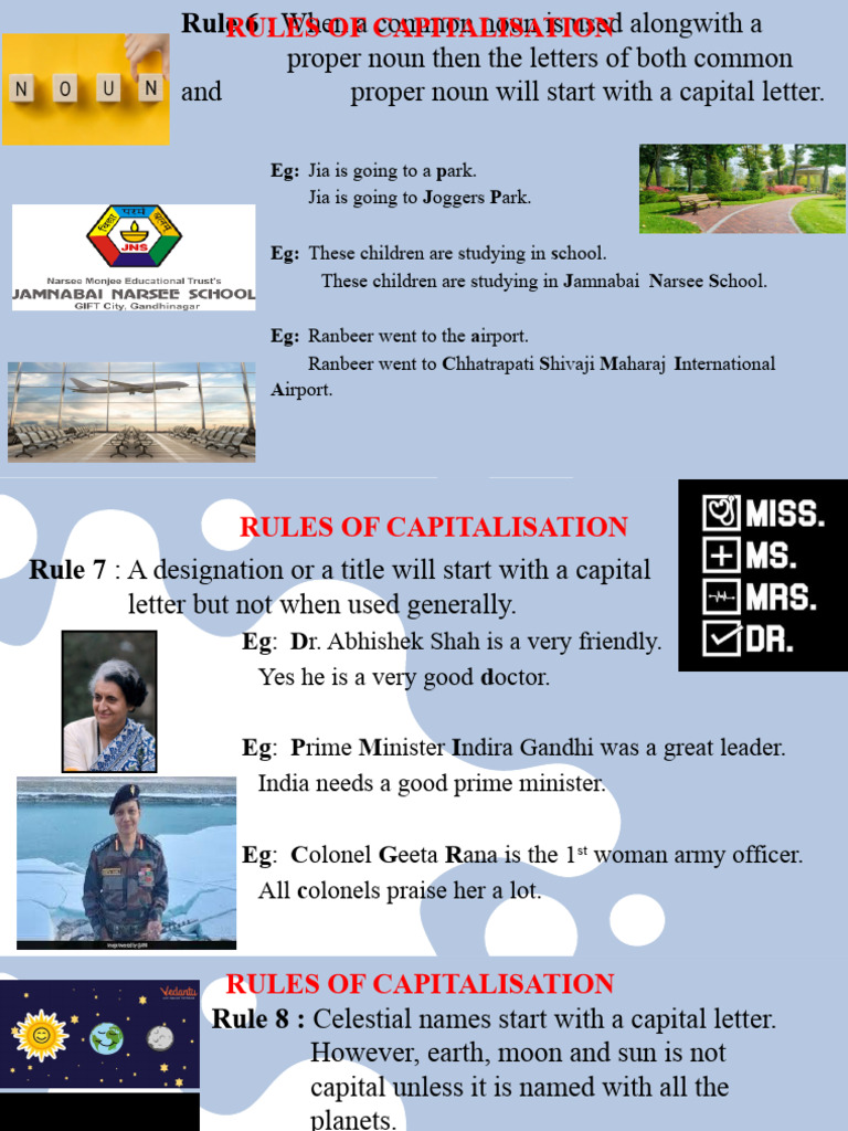 Proper Noun Then The Letters of Both Common and Proper Noun Will Start ...