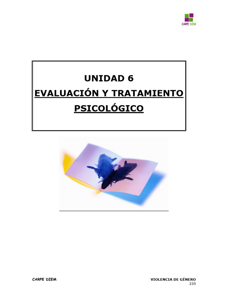 Tema VI - Evaluación y Tratamiento Psicológico | PDF | Abuso infantil | La violencia contra las ...