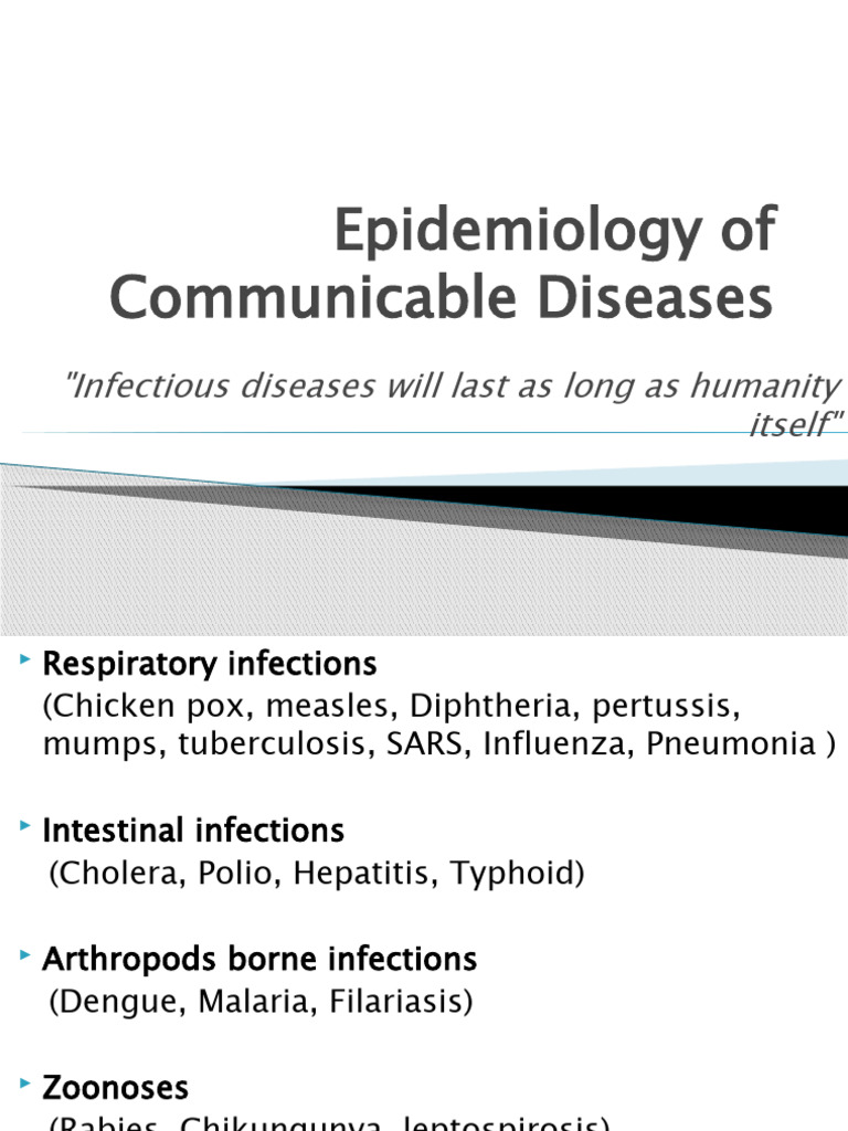 Epidemiology of Communicable Disease | PDF | Leprosy | Infection