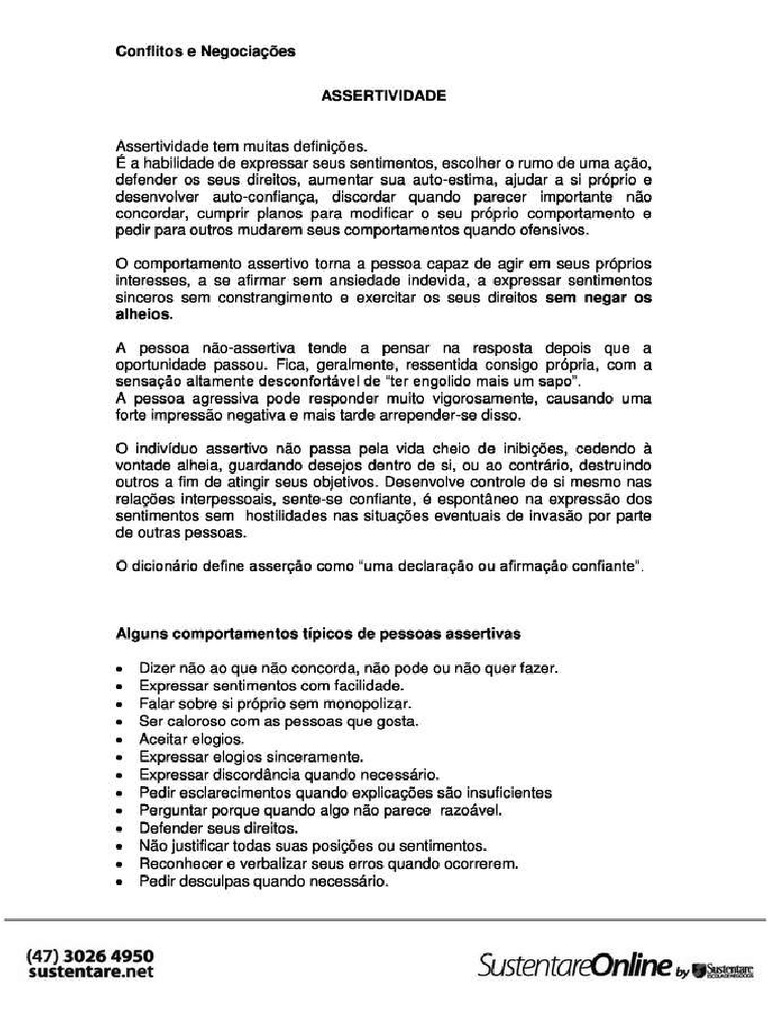 Assertividade | PDF