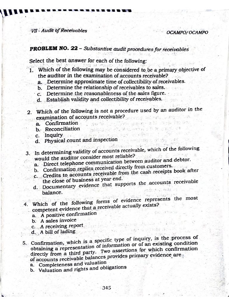 AR Audit Theories | PDF
