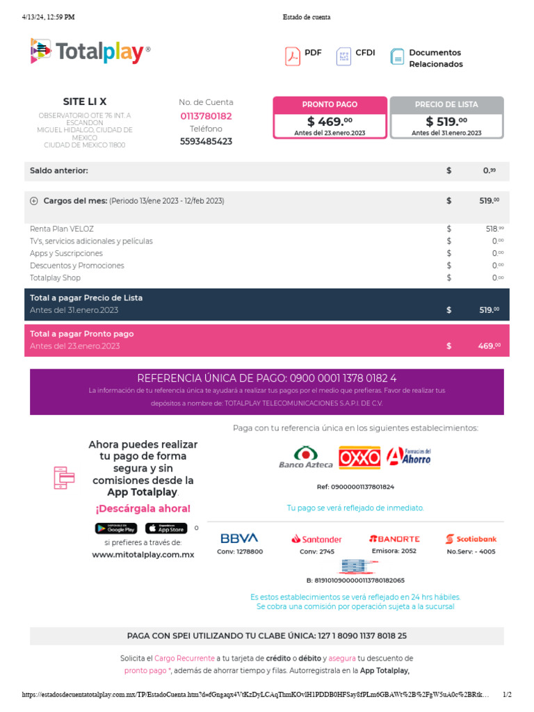 Estado de cuenta | PDF | Tecnología bancaria | Industrias de servicio