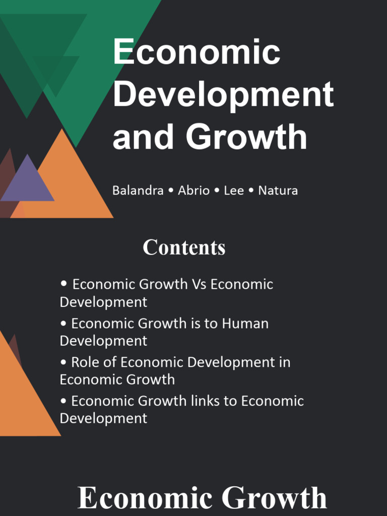 Economic Growth vs. Development Explained | PDF | Economic Development ...