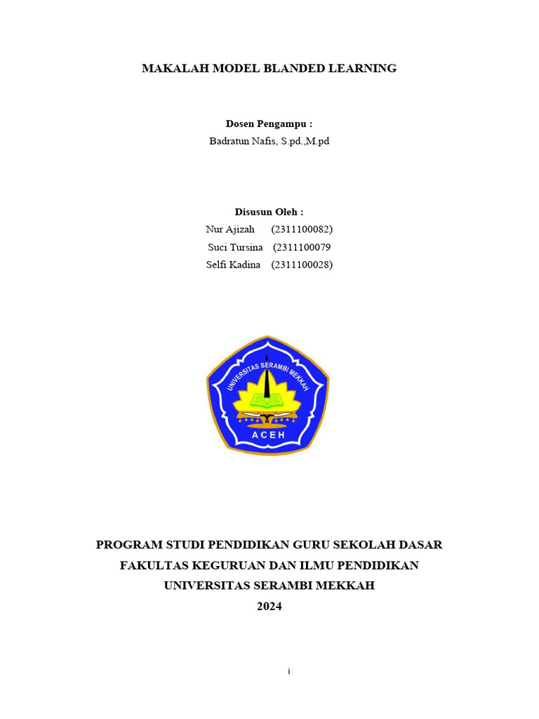 Makalah Model Blanded Learning | PDF