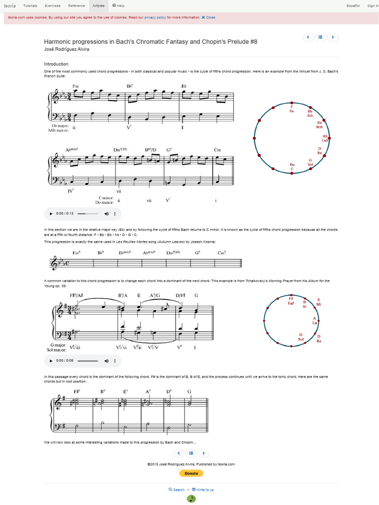 Harmonic Progressions in Bach's Chromatic Fantasy and Chopin's Prelude ...