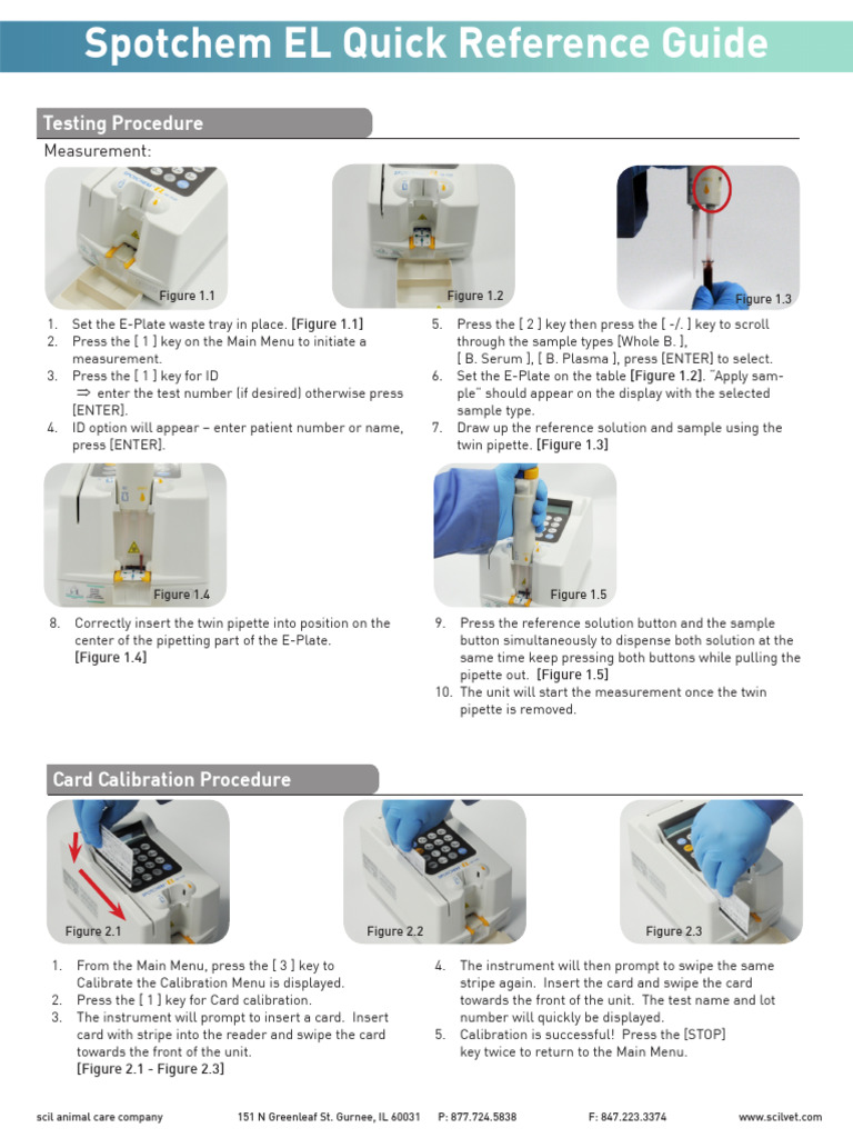 SPOTCHEM EL Quick Instruction Guide | PDF
